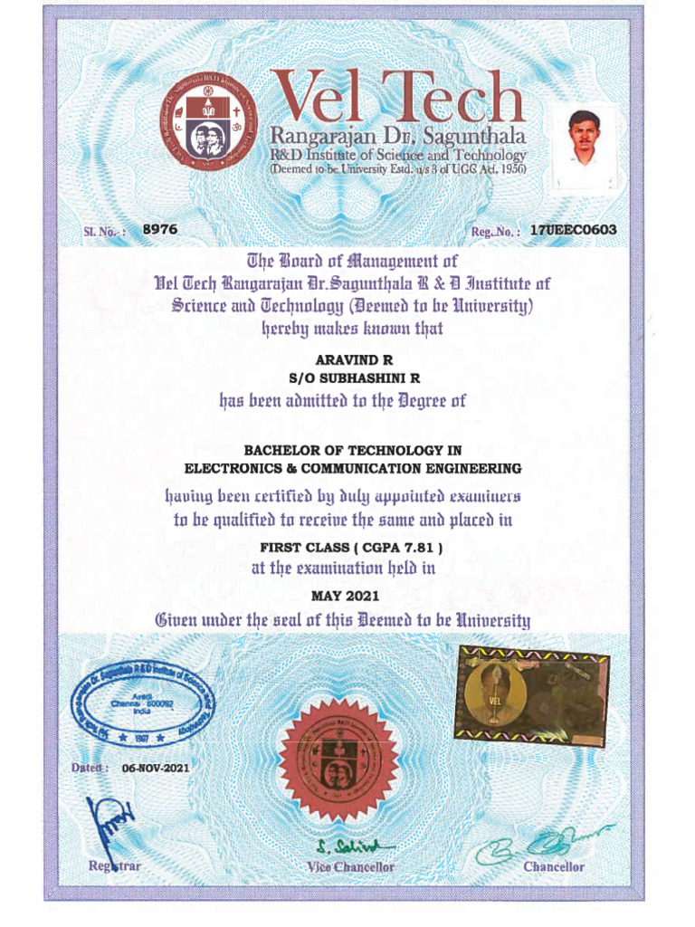 B.tech Aravind | PDF