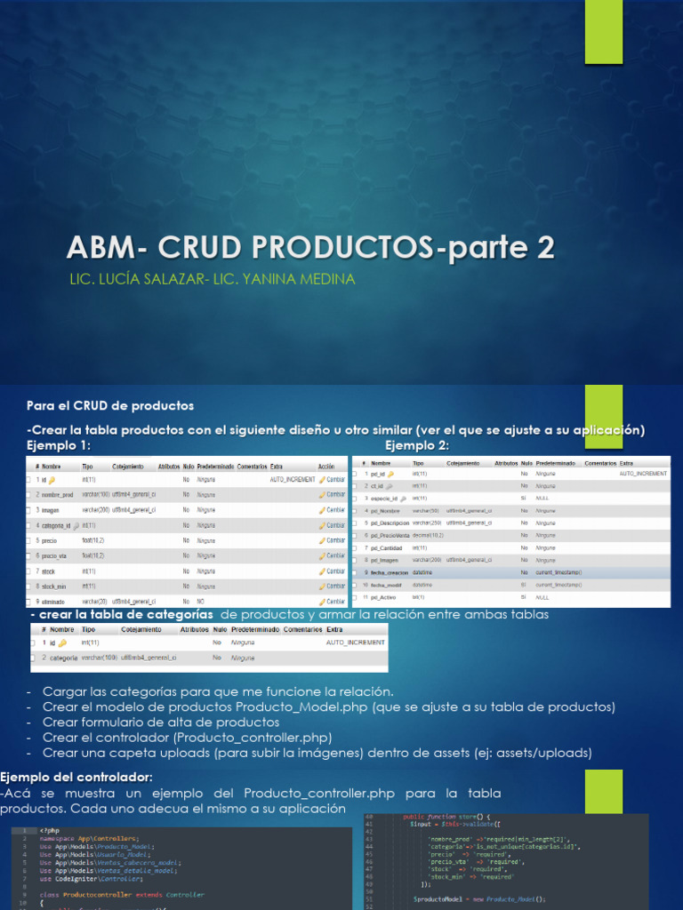Clase 7 ABM CRUD Productos 2 | PDF