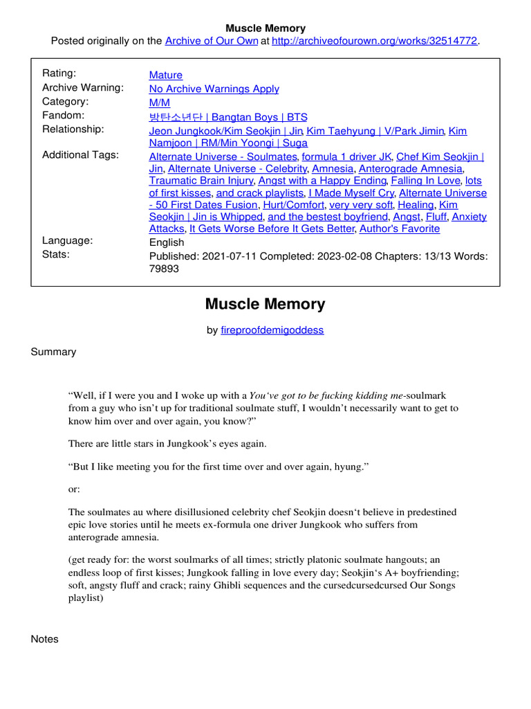 Muscle Memory | PDF | Amnesia