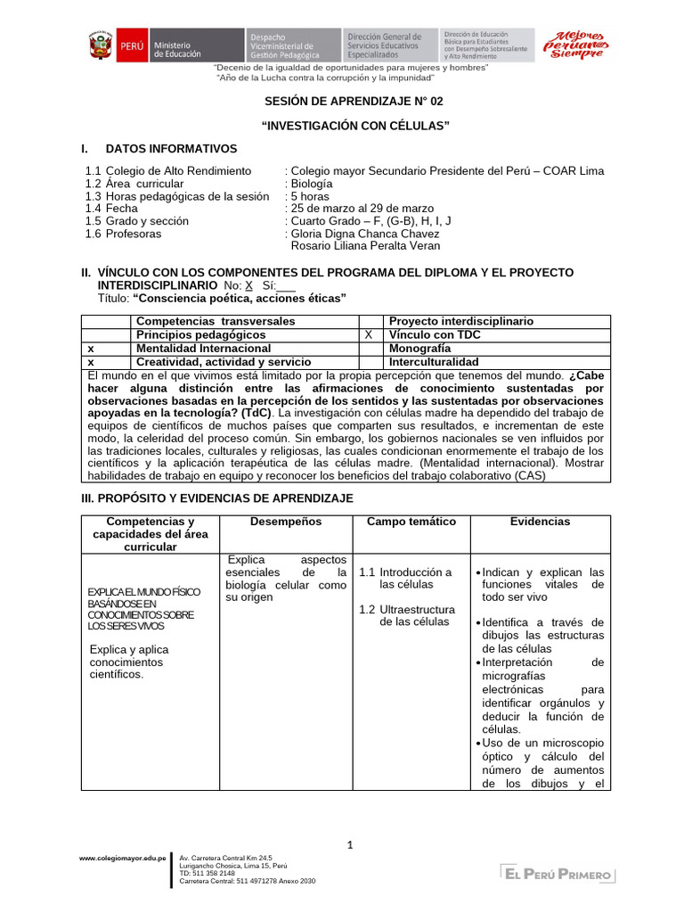 SESIÓN 02 Reprogramación | PDF | Biología Celular) | Diferenciación celular