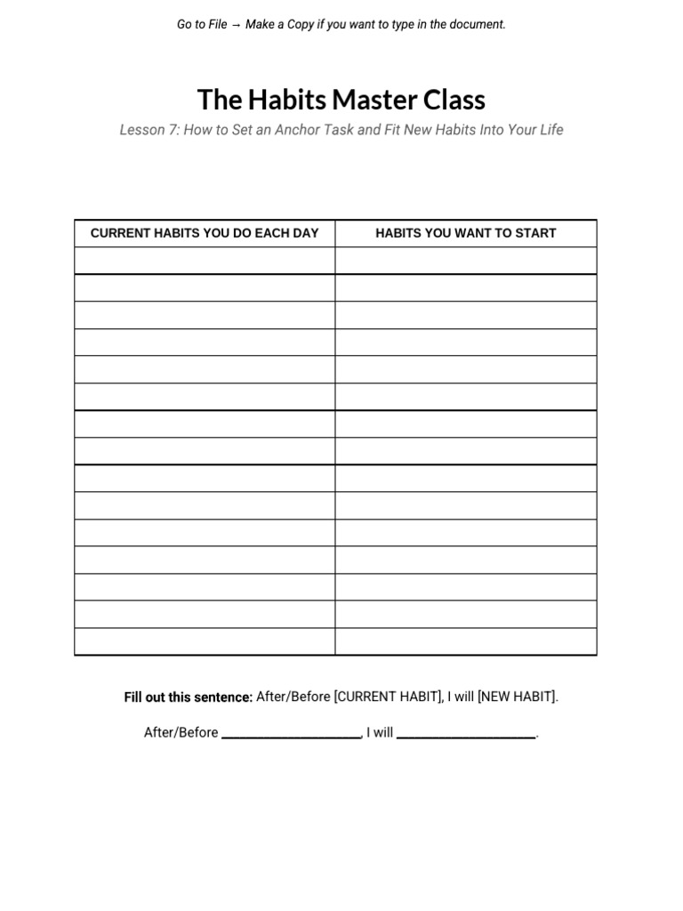 Worksheet - Lesson 07 - Anchor Task | PDF