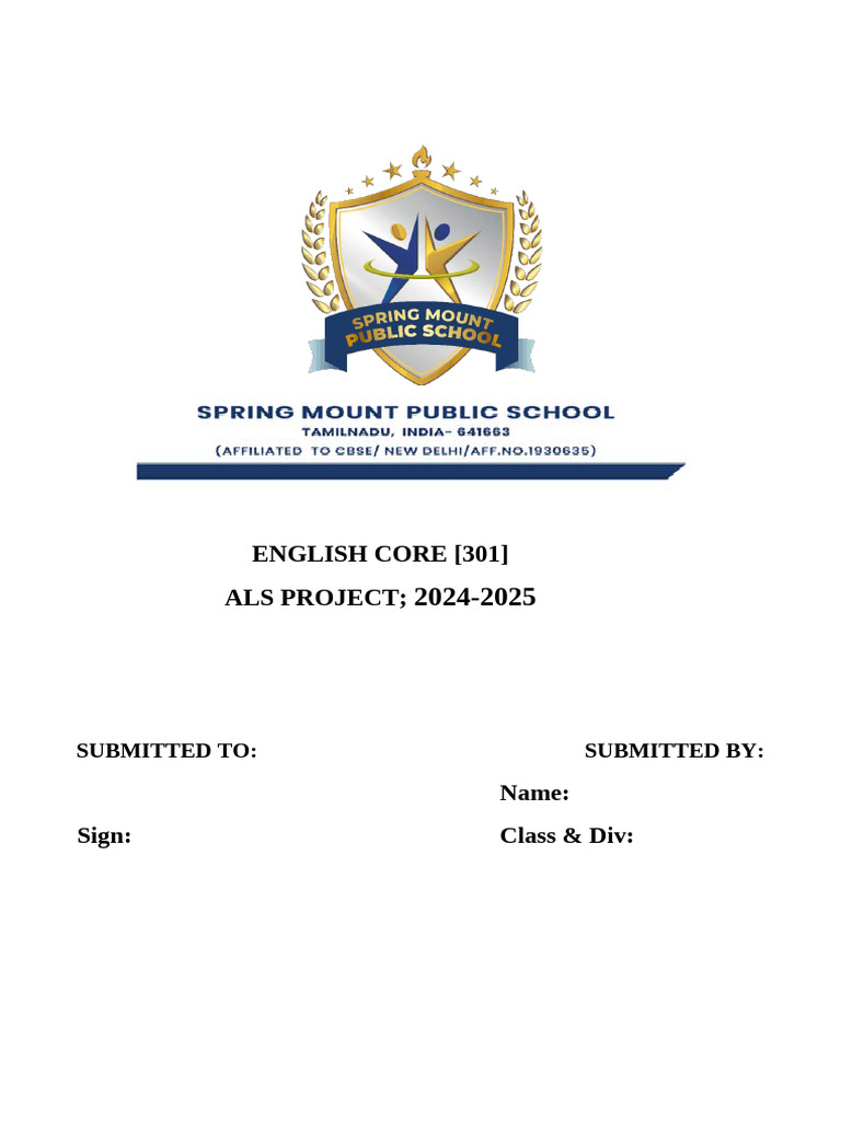 Project Front Page Pdf Pdf Art