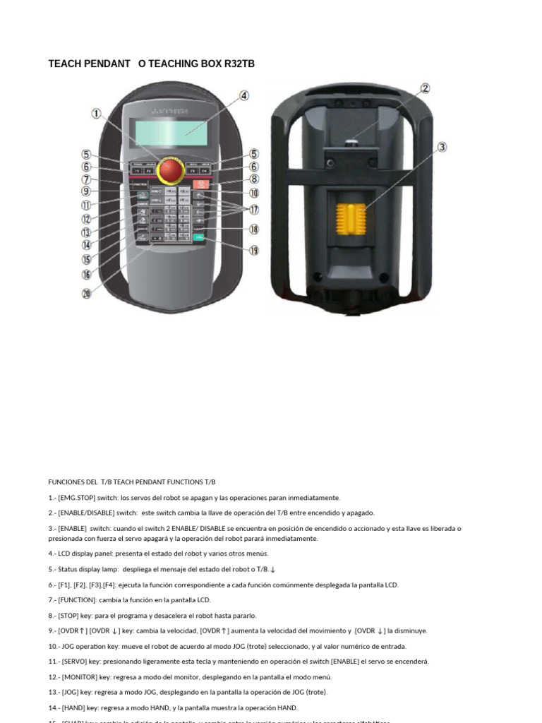 Teach Pendant o Teaching Box R32TB | PDF | Informática