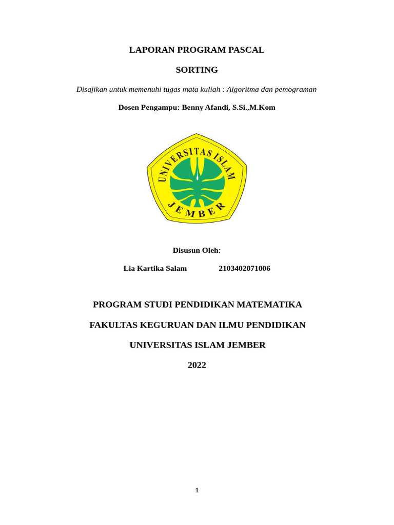 Laporan Algoritma Integral Lia PDF | PDF