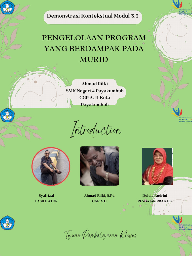 Demonstrasi Kontekstual Modul 3.3 Ahmad Rifki | PDF