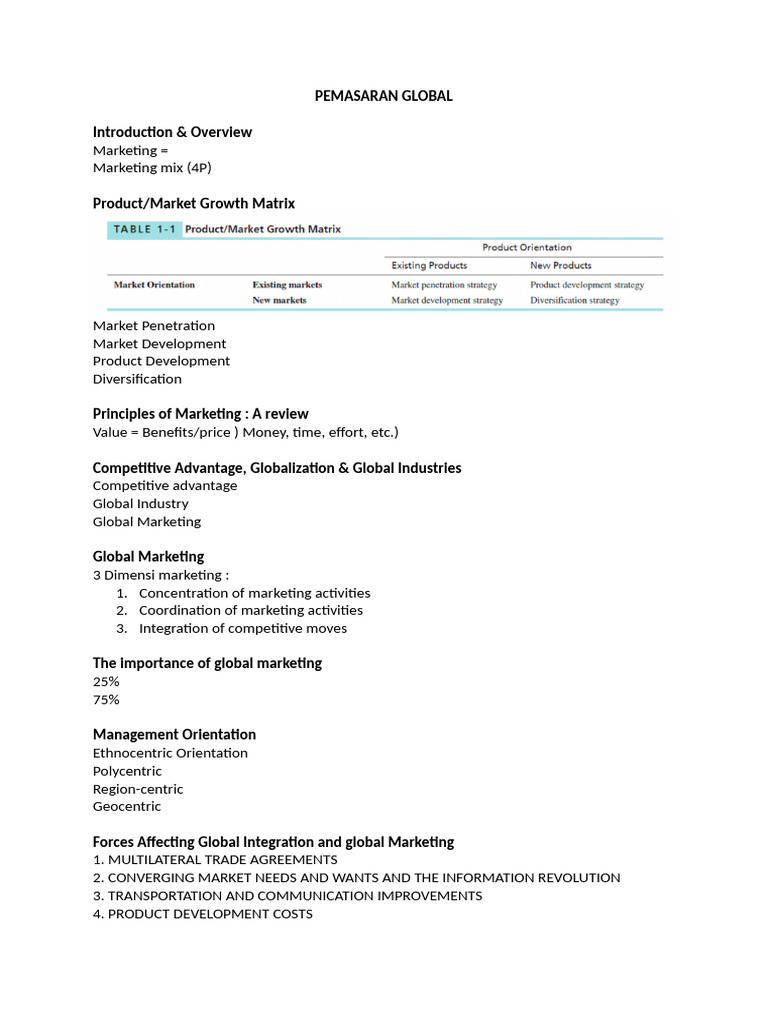 Pemasaran Global | PDF | Politics