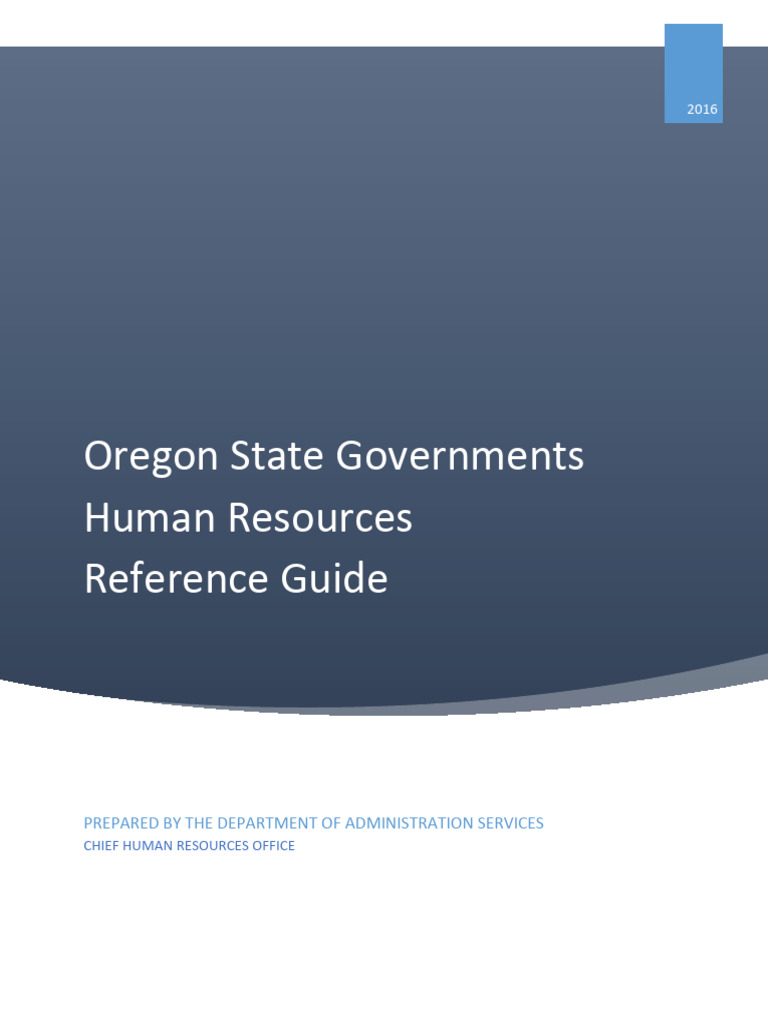 Oregon State HR Reference Guide 2016 | PDF | Americans With ...