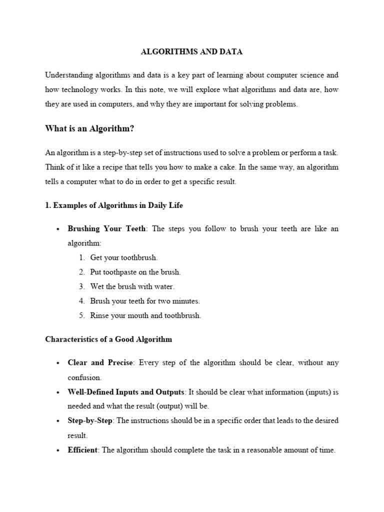 Notes On Algorithms And Data Pdf Algorithms Computer Programming 4205