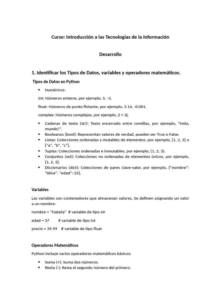 Trabajo Individual Python 1 | PDF | Tecnología
