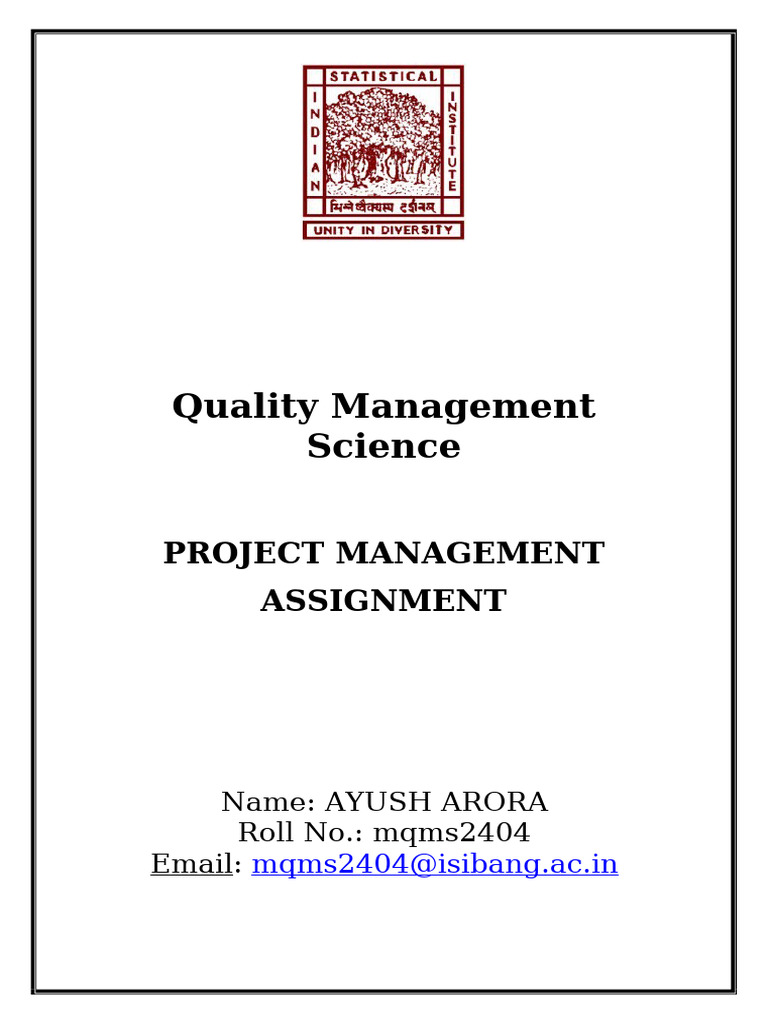 PM Assignment | PDF | Business