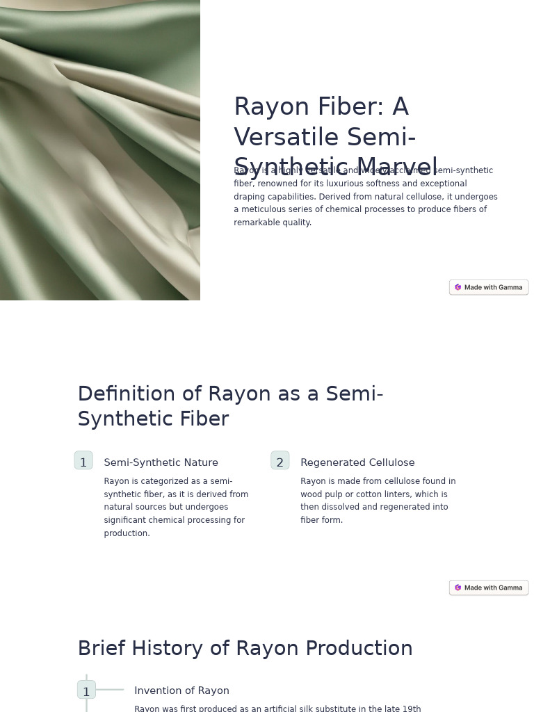 Rayon Fiber A Versatile Semi Synthetic Marvel | PDF | Rayon | Textiles