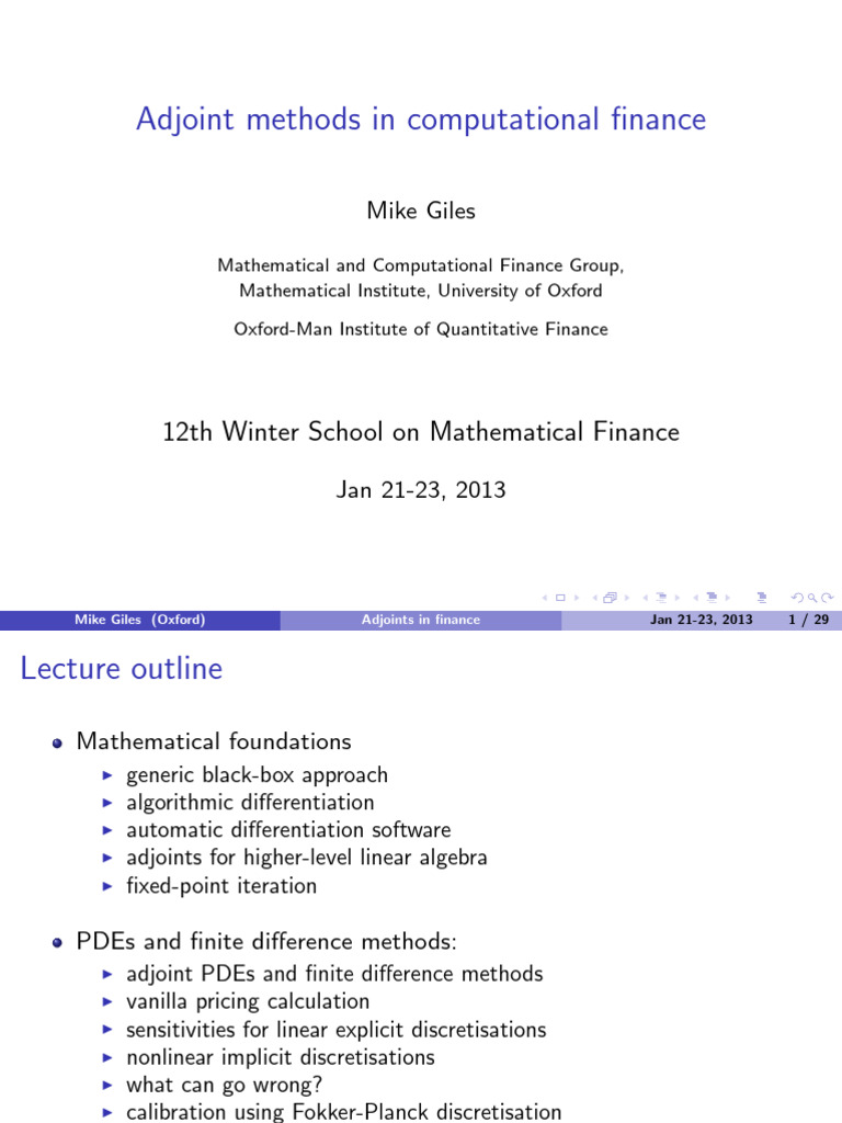 Notes - Mike Giles - Aad (Updated With More Accurate Notations) | PDF ... Notes - Mike Giles - Aad (Updated With More Accurate Notations) | PDF ...
