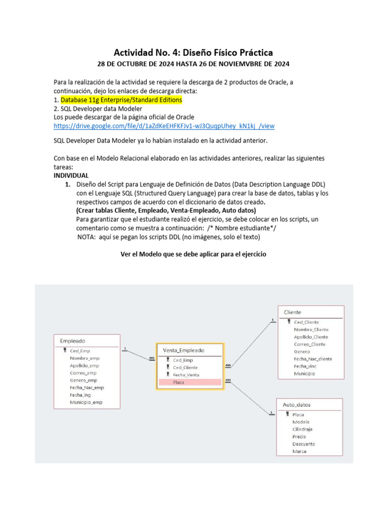 Diseño Físico de Base de Datos SQL | PDF | Base de datos relacional | SQL