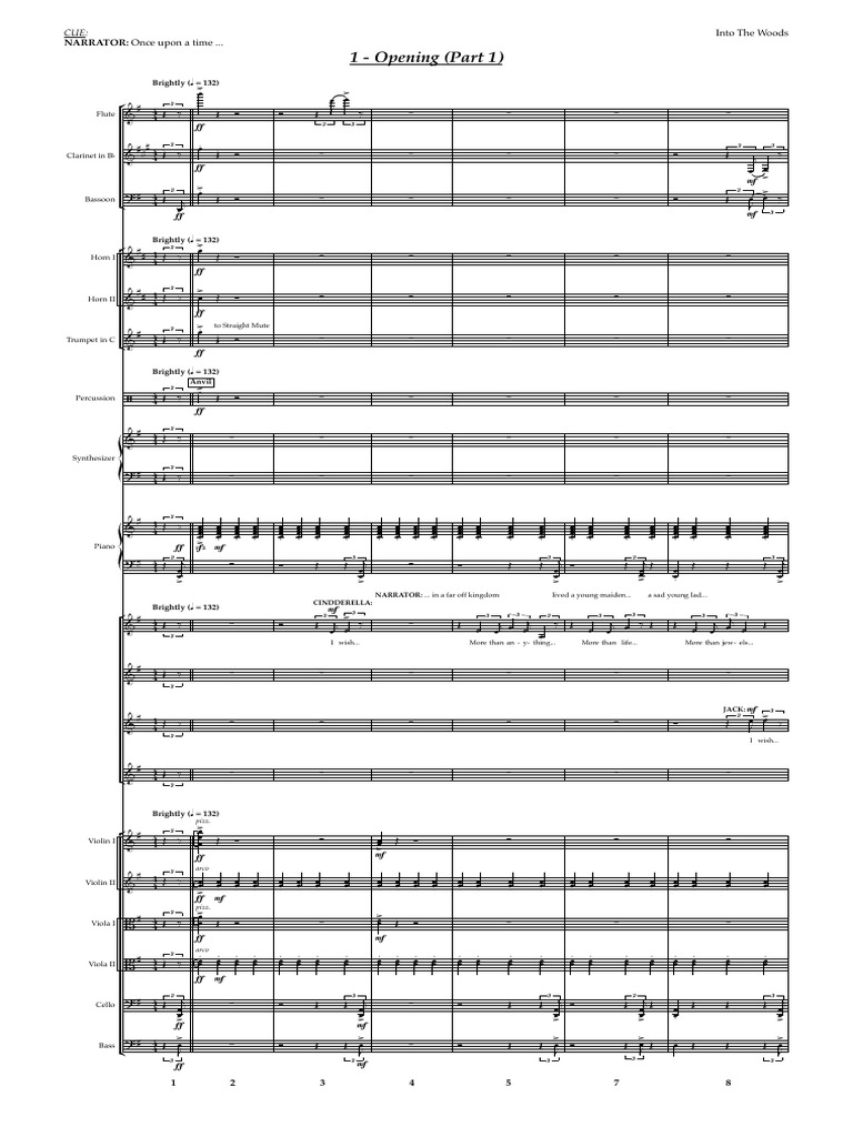 Into The Woods (MTI 2022) 1 - Opening (Part 1) (FS) - Full Score | PDF ...