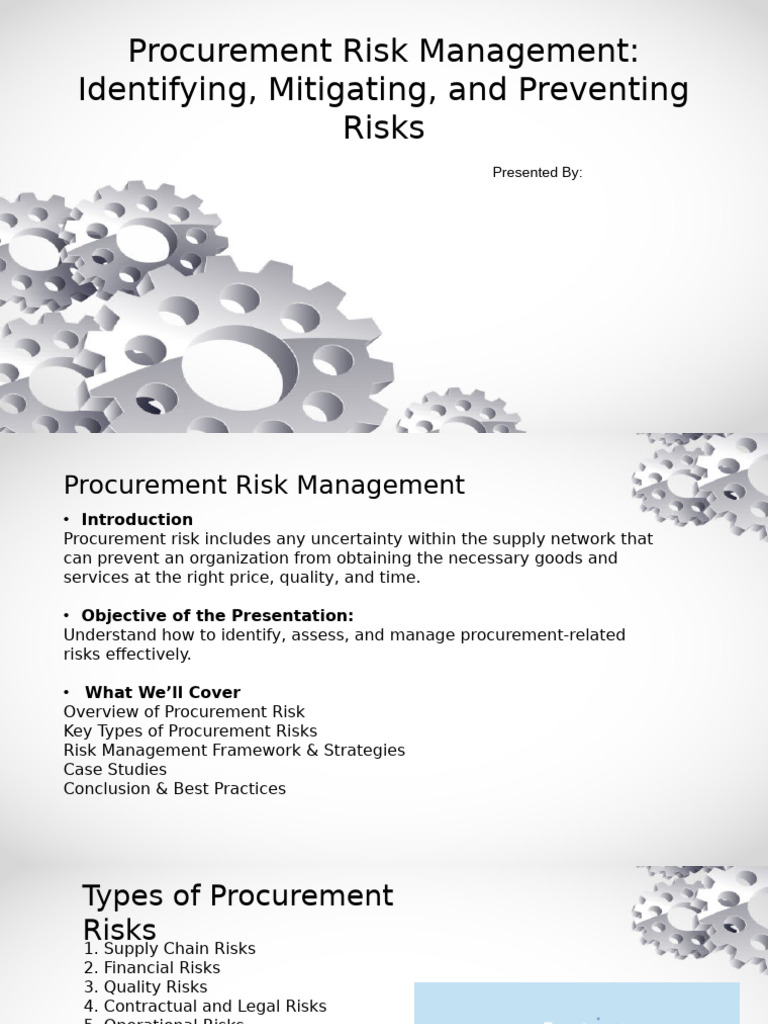 Procurement Risk Management | PDF | Risk | Risk Management