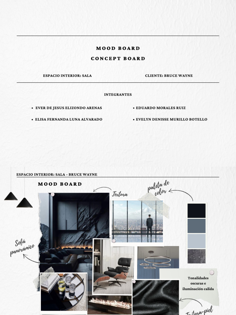 Moodboard para Sala de Bruce Wayne | PDF
