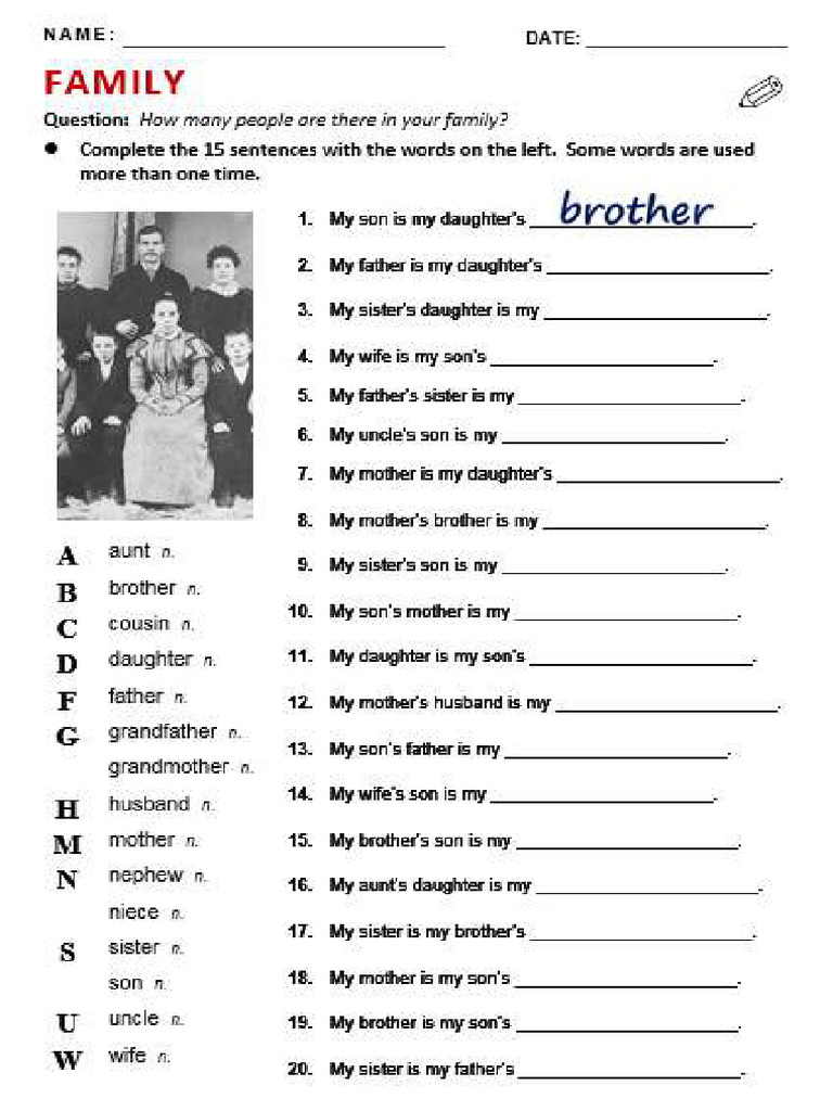 Family Exercises | PDF