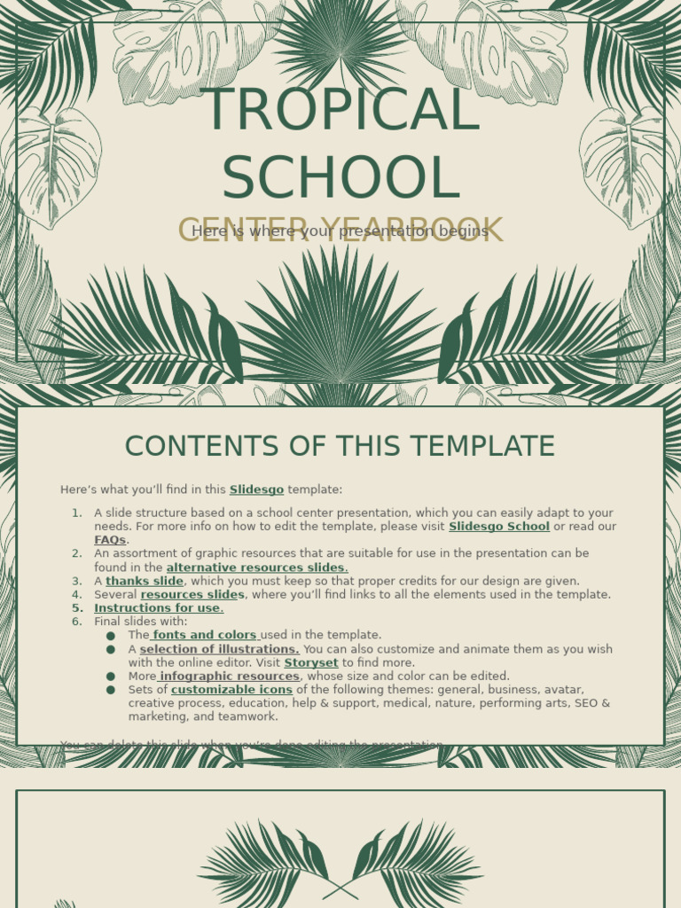 Tropical School Yearbook Template | PDF | Planets | Saturn