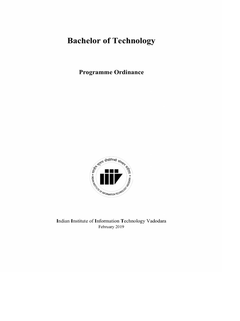 01 BTech-IIITV-ordinance English | PDF