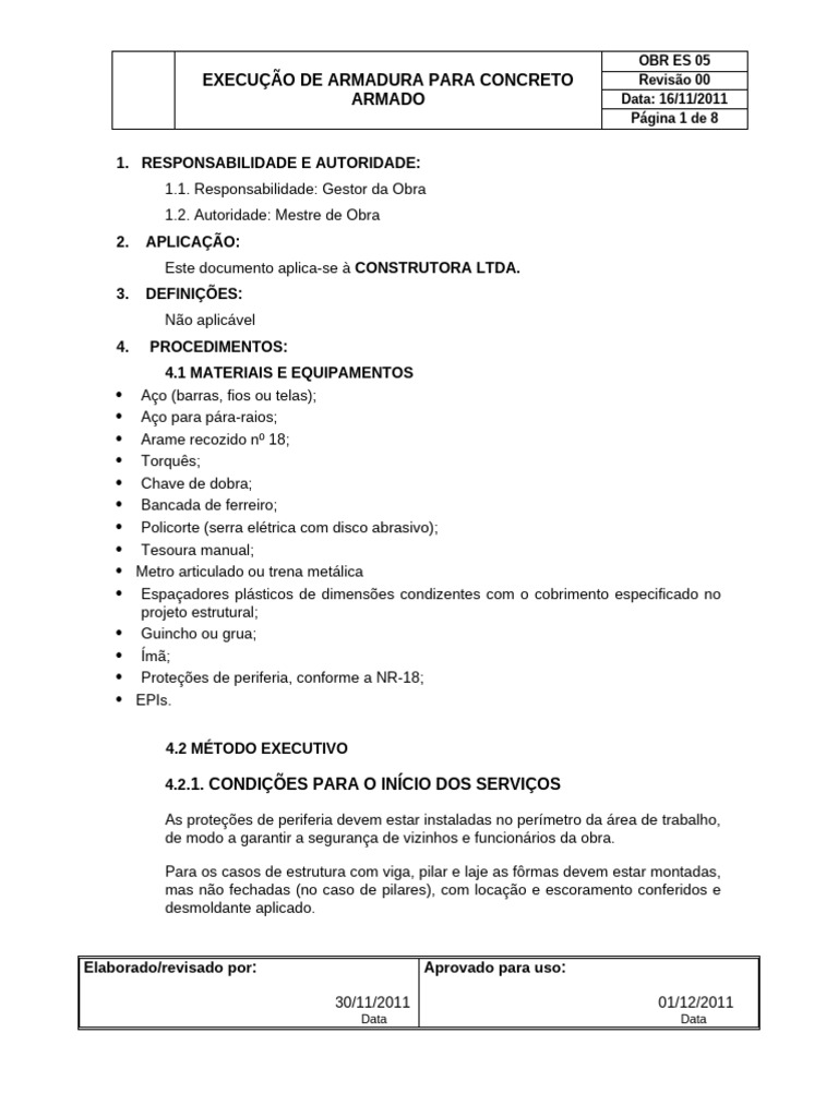 Obr Es 05 - Execução Armadura para Concreto Armado | PDF | Viga ...