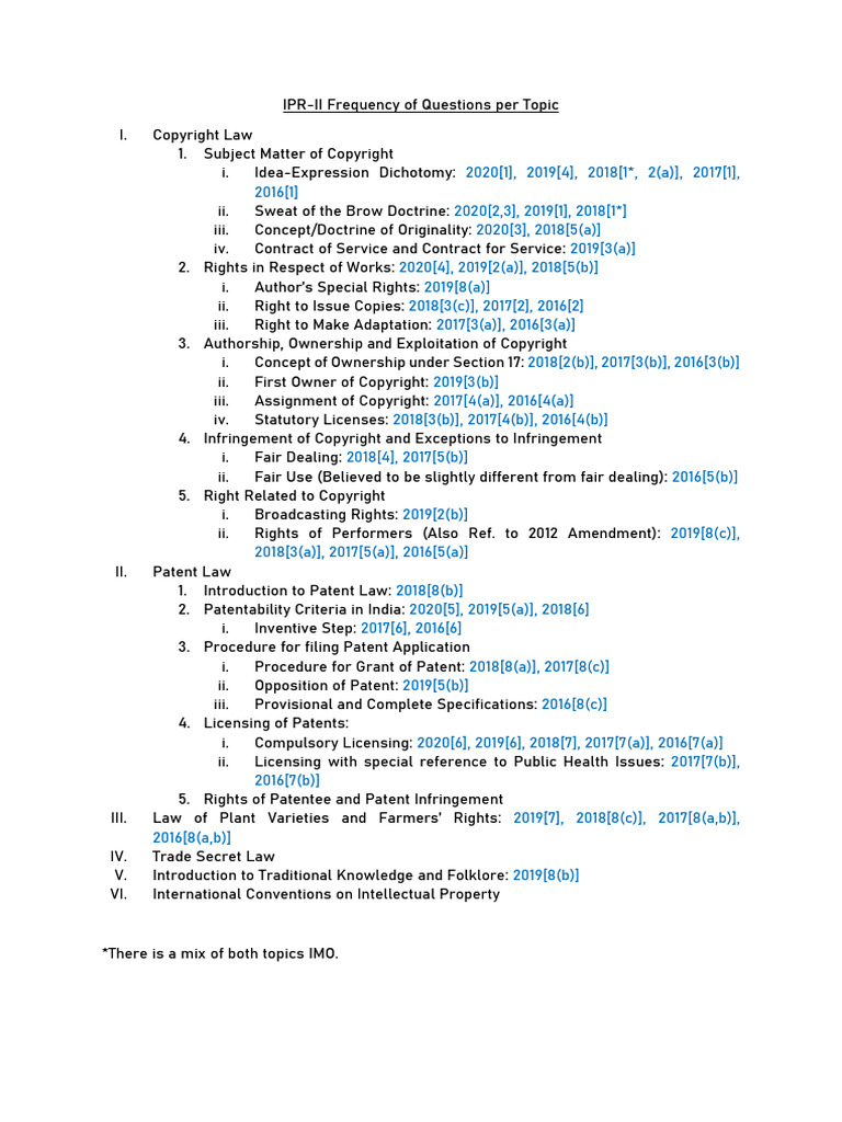 IPR-II Trend | PDF | Patent | Copyright