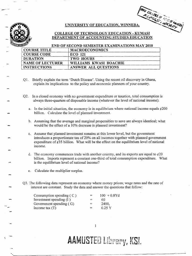 Maroeconomics (Eco 121) | PDF | Macroeconomics | Fiscal Multiplier