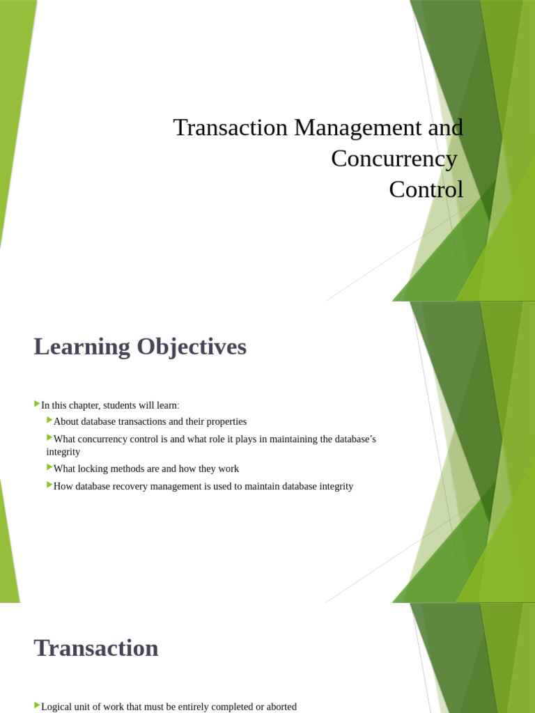 Transaction Management and Con Currency | PDF | Database Transaction | Databases
