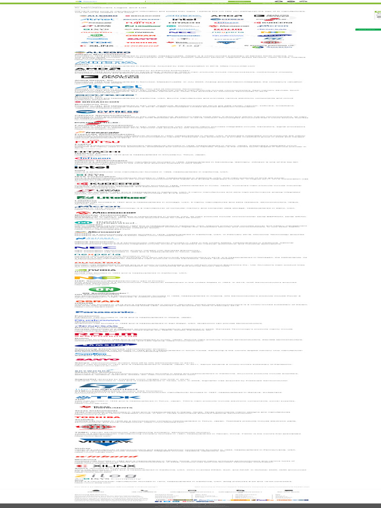 IC Manufacturers Logos and List - Asourcing Electronics | PDF | Integrated Circuit | Electronic ...