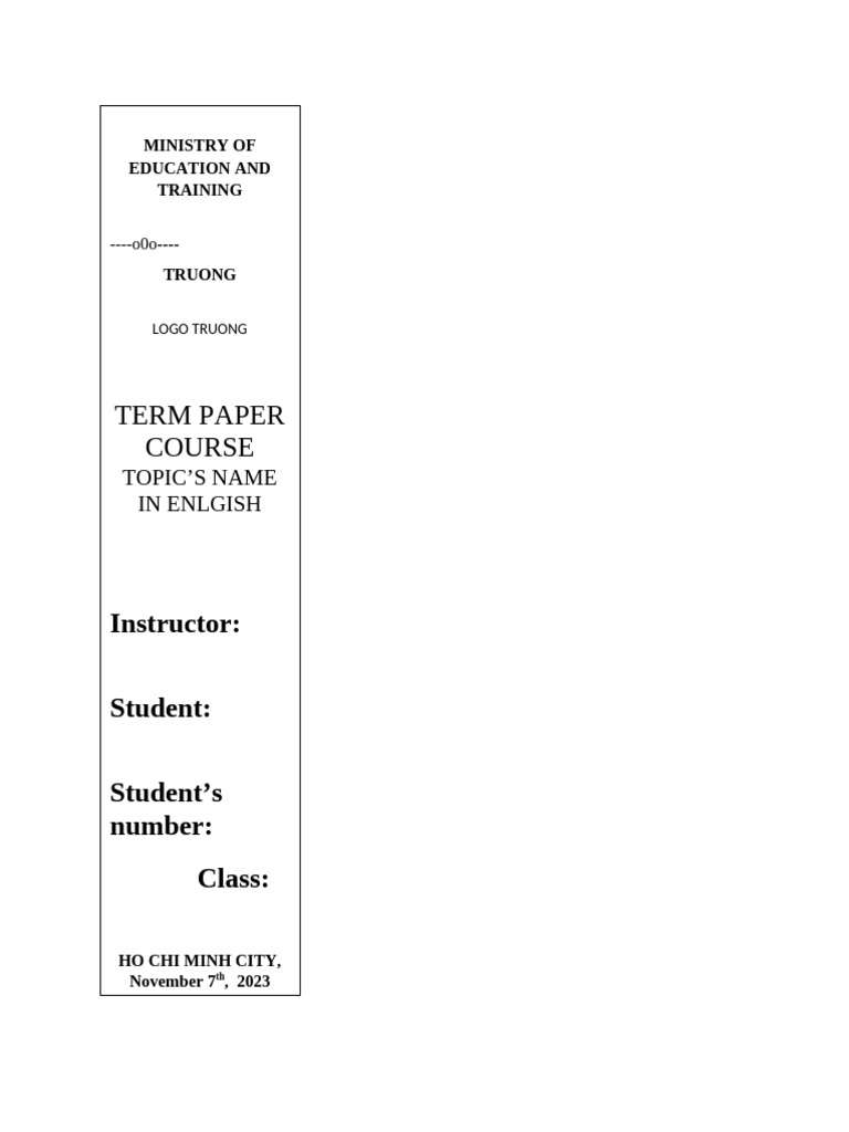 Term Paper. Format. Up | PDF | Language Arts & Discipline