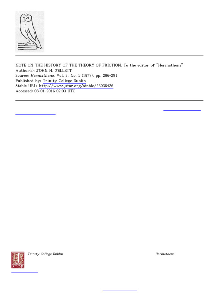 History of Friction Theory Explained | PDF | Friction | Force