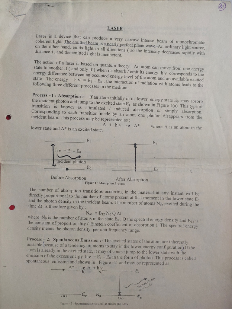 Laser | PDF | Photon | Laser