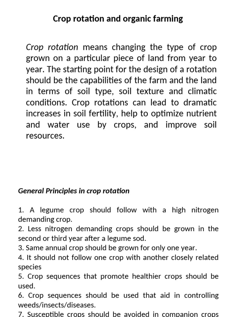 Crop Rotation & Comp Crop | PDF | Crop Rotation | Soil