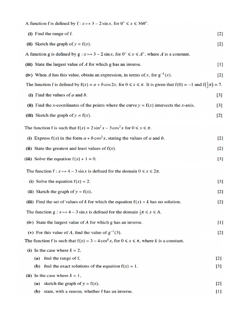 Trigonometric Functions 2024 | PDF