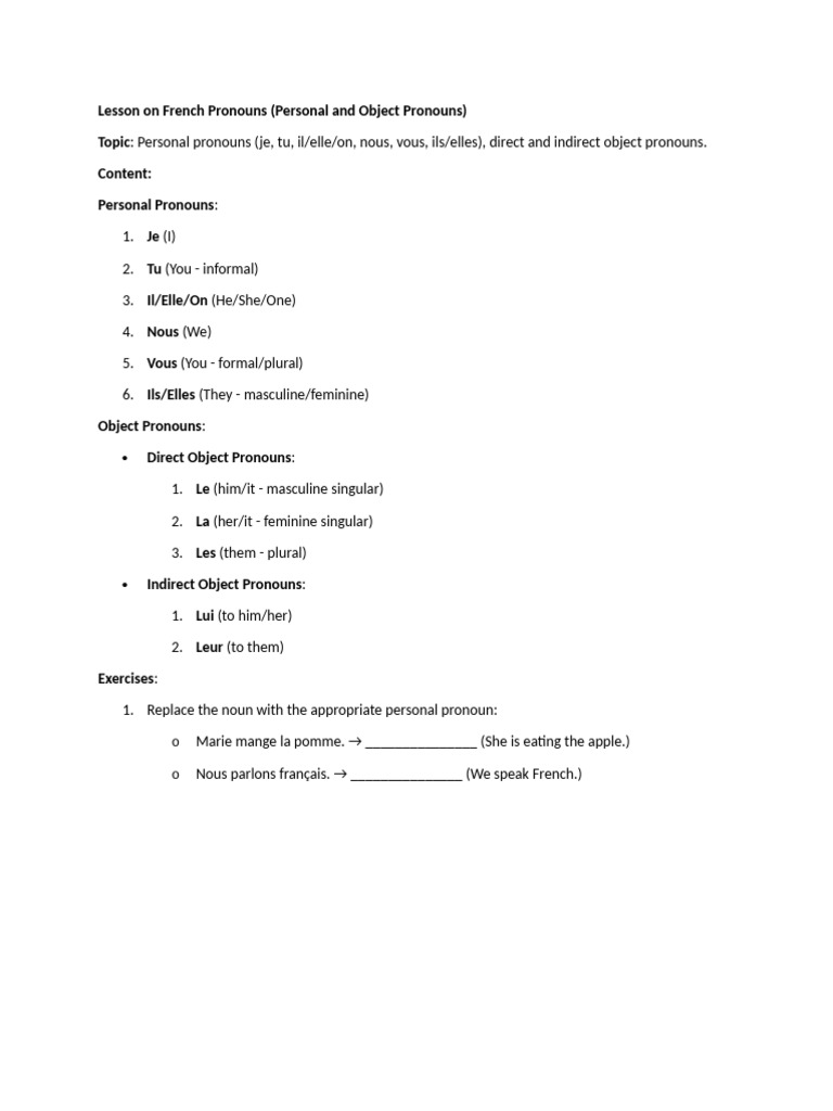 Lecon 1 | PDF | Language Arts & Discipline