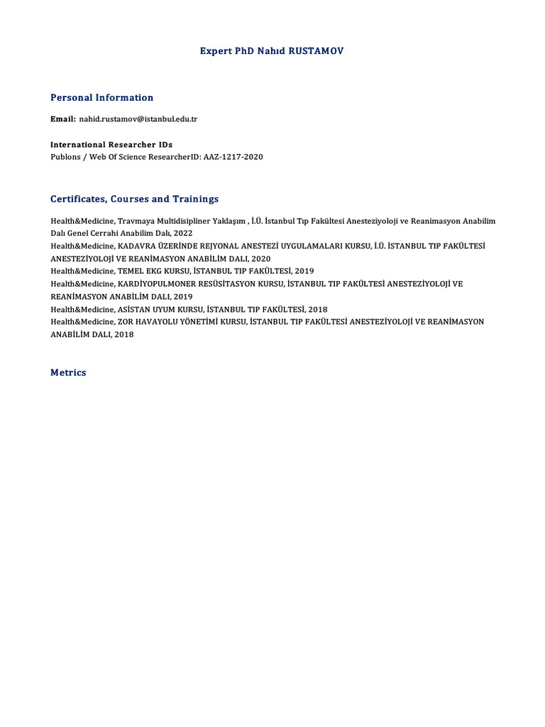 NahÄ D RUSTAMOV | PDF