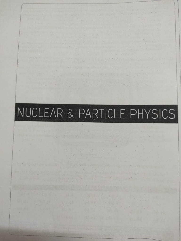 Nuclear & Particle Physics Career Endeavour DPP Sheets | PDF