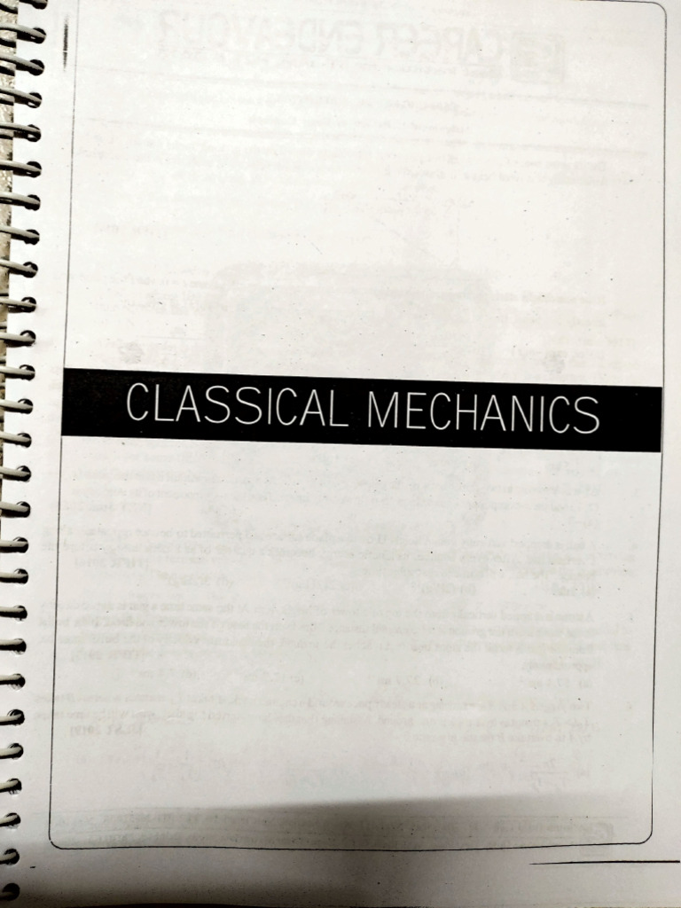 Classical Mech Career Endeavour PYQs | PDF