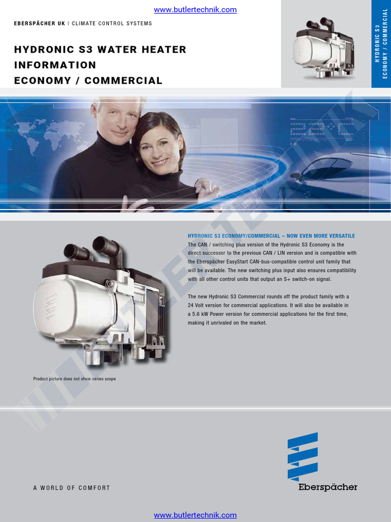 Eberspacher Espar Hydronic s3 Information Brochure | PDF | Energy Technology | Physical Quantities