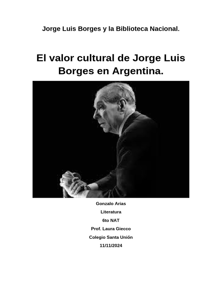Jorge Luis Borges y La Biblioteca Nacional | PDF | Clásicos