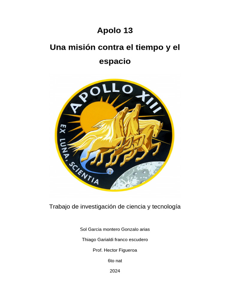 Apolo 13 | PDF | Programa Apolo | Nasa