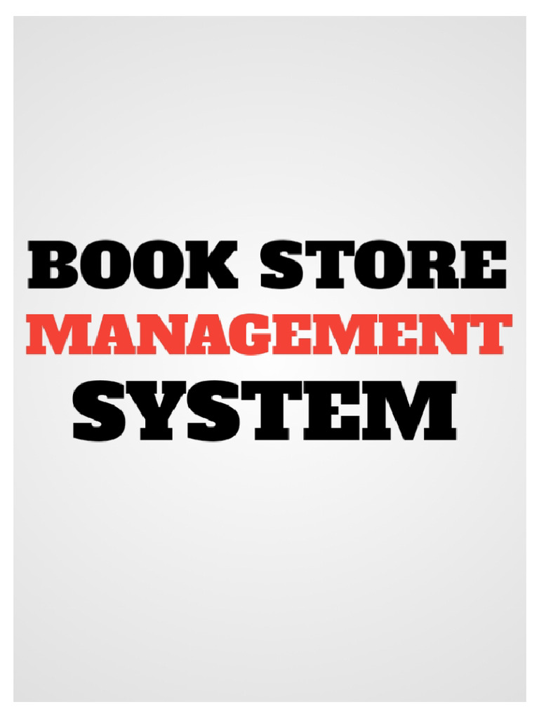 Book Store Management System Specs | PDF | Inventory | Analytics