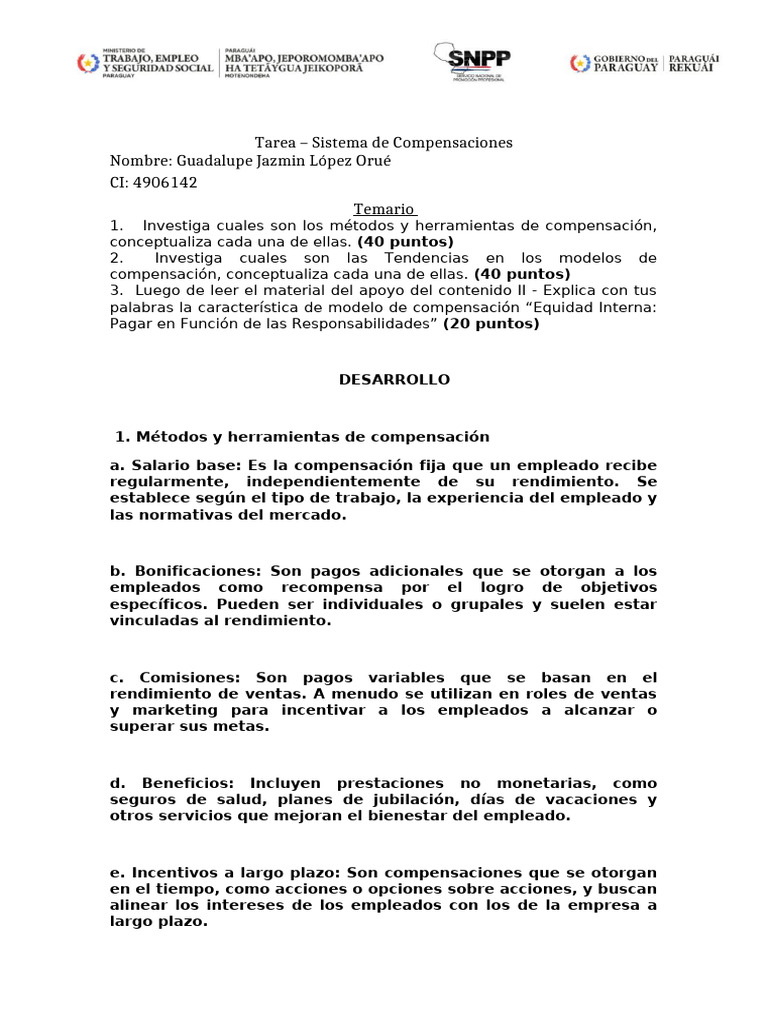 Tarea - SNPP | PDF | Bienestar | Business