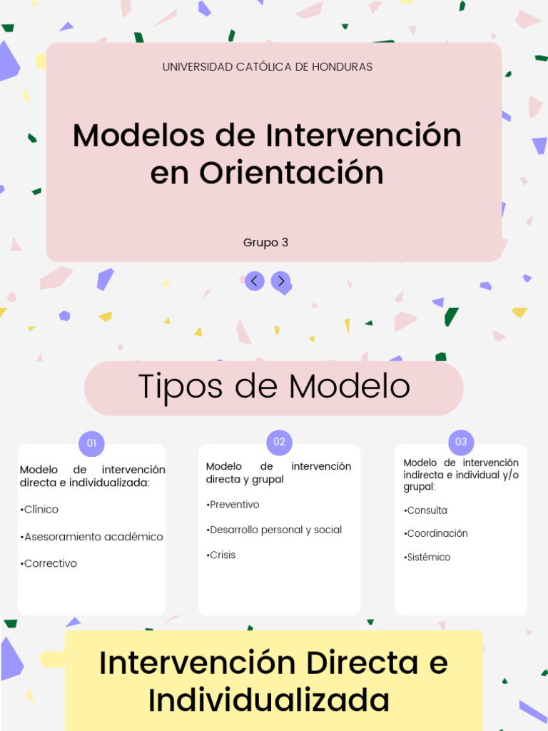 Grupo 3 - Modelos de Intervención | PDF | Las emociones | Enseñando