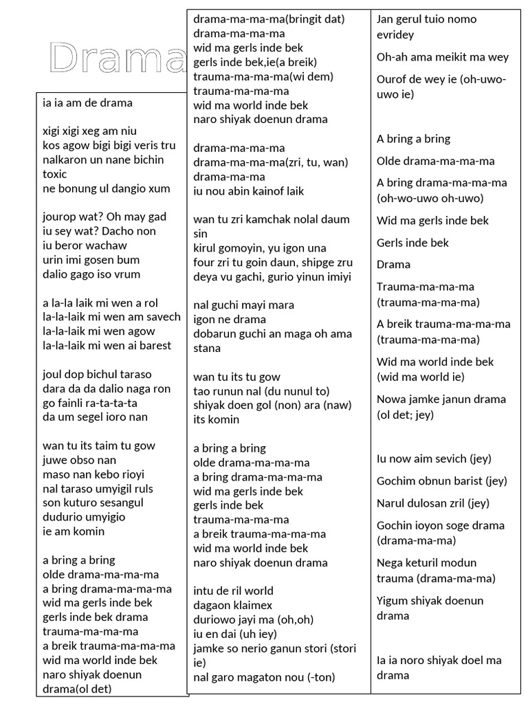 drama letra | PDF