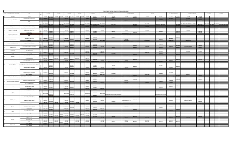 Odd Semester Exam Schedule 2024 | PDF | Vocational Education | Academic ...