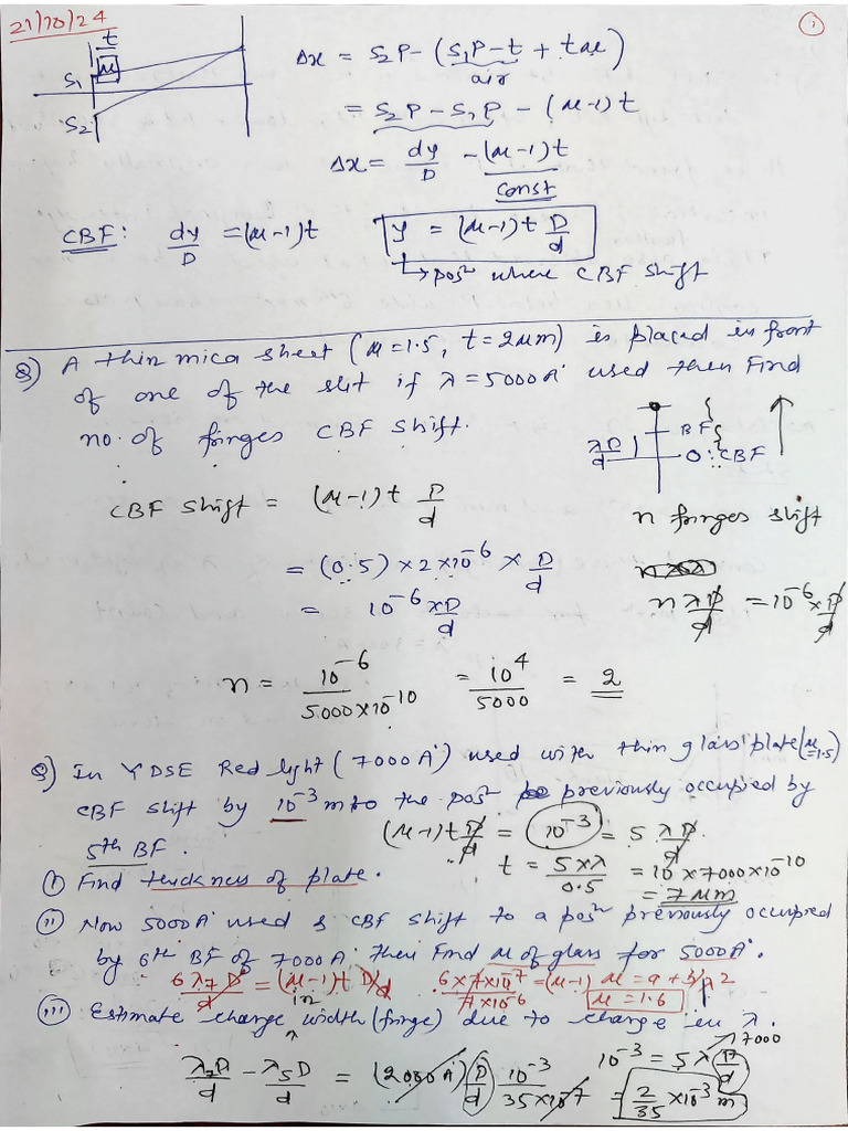 WAVE OPTICS 21 Oct 2024 | PDF