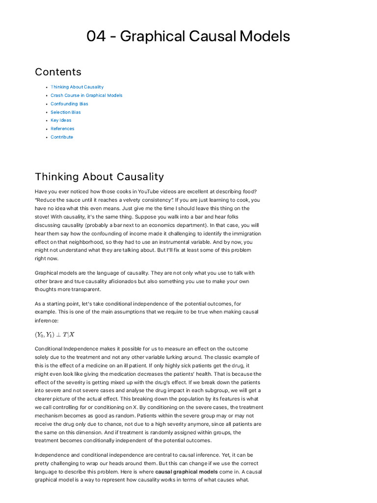 04 - Graphical Causal Models - Causal Inference For The Brave and True | PDF | Causality ...