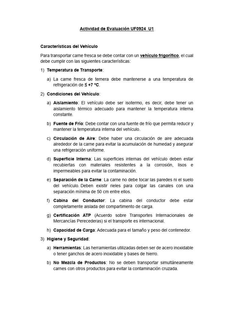 E1 - Actividad de Evaluación UF0924 - U1 | PDF | Carne | Licencia de conducir