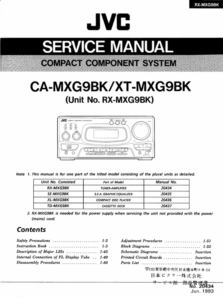 JVC+RX Mxg9bk+ (20434) + +Service+Manual+ (En) | PDF