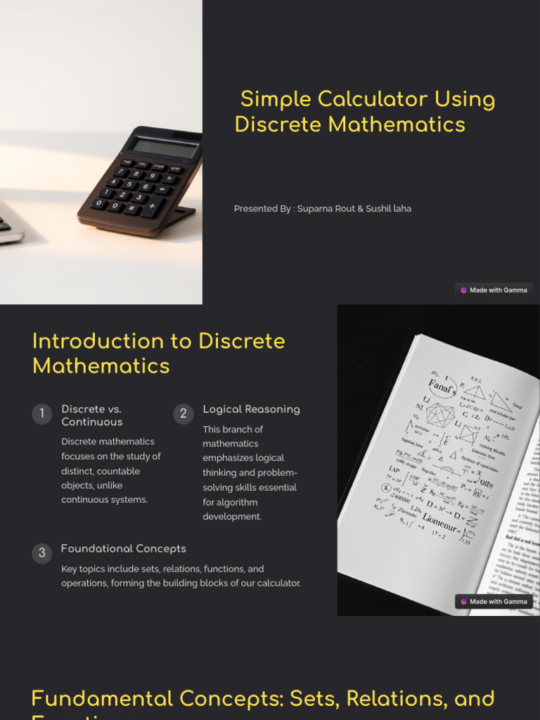Simple Calculator Using Discrete Mathematics | PDF